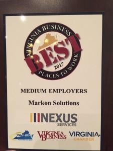 Markon Named Best Place to Work in Virginia